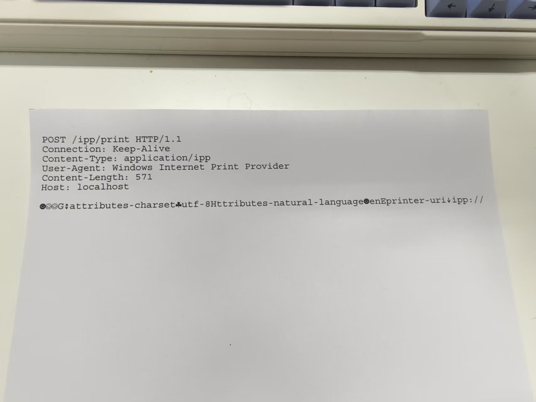 已解决: 打印完毕后，会自动连续打印post/ipp/printer http/1.1纸，一直不停的 - 第2页 - 惠普支持社区 - 1289940