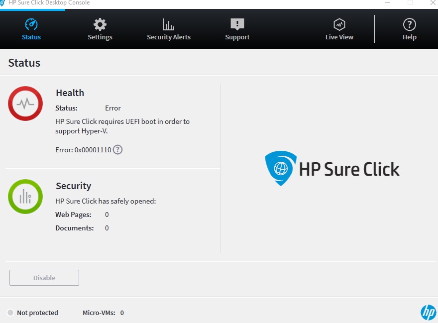 Sure Click 與 Sure Run設置 - 惠普支持社区 - 883093