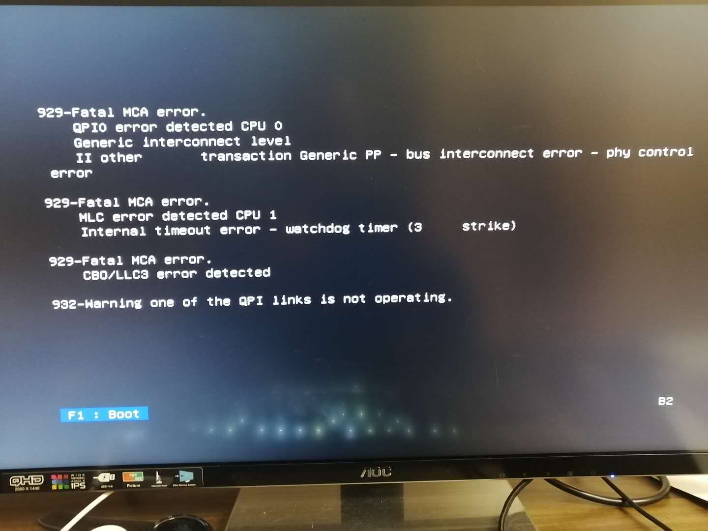 请问929-fatal MCA error该如何解决。 - 惠普支持社区 - 1050385