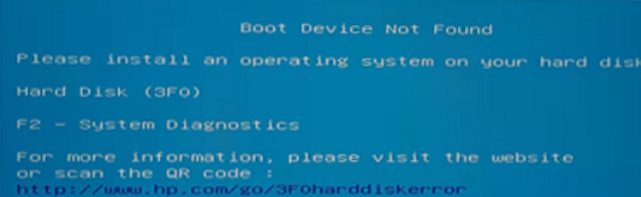 【技术解答】开机出现3F0报错，无法进入系统怎么办？教你如何解决。 - 惠普支持社区 - 1156735