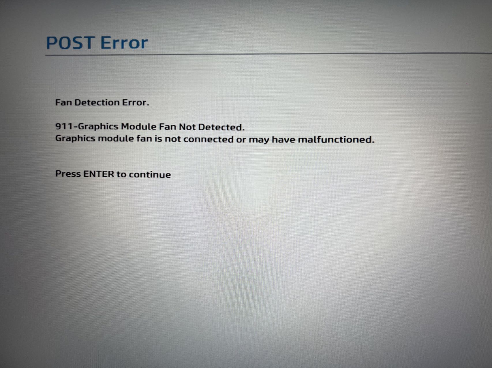 EliteDesk 800 G6 DM 迷你主机开机出现POST Error错误 - 惠普支持社区 - 1168059