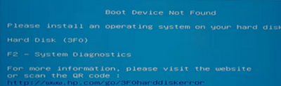 【解决方案】惠普电脑开机出现3F0报错 - 惠普支持社区 - 1220312