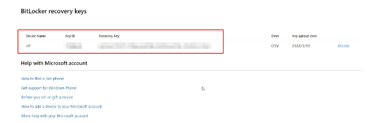 惠普电脑如何查找Bitlocker密钥 - 惠普支持社区 - 1225357