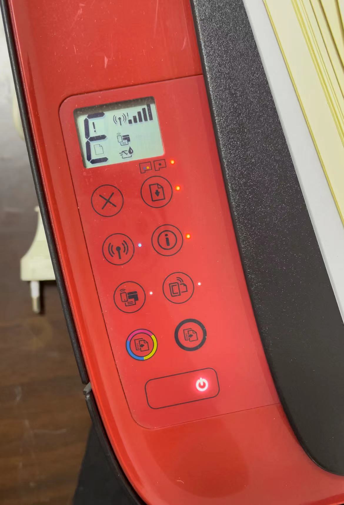 Ink Tank Wireless 411指示灯跳闪屏幕显示E并跳闪 - 惠普支持社区 - 1233630