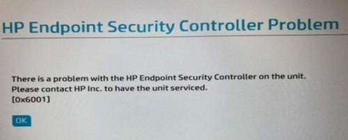 Hp840G5 开机时显示HP Endpoint Security Controller Probl... - 惠普支持社区 - 1258479